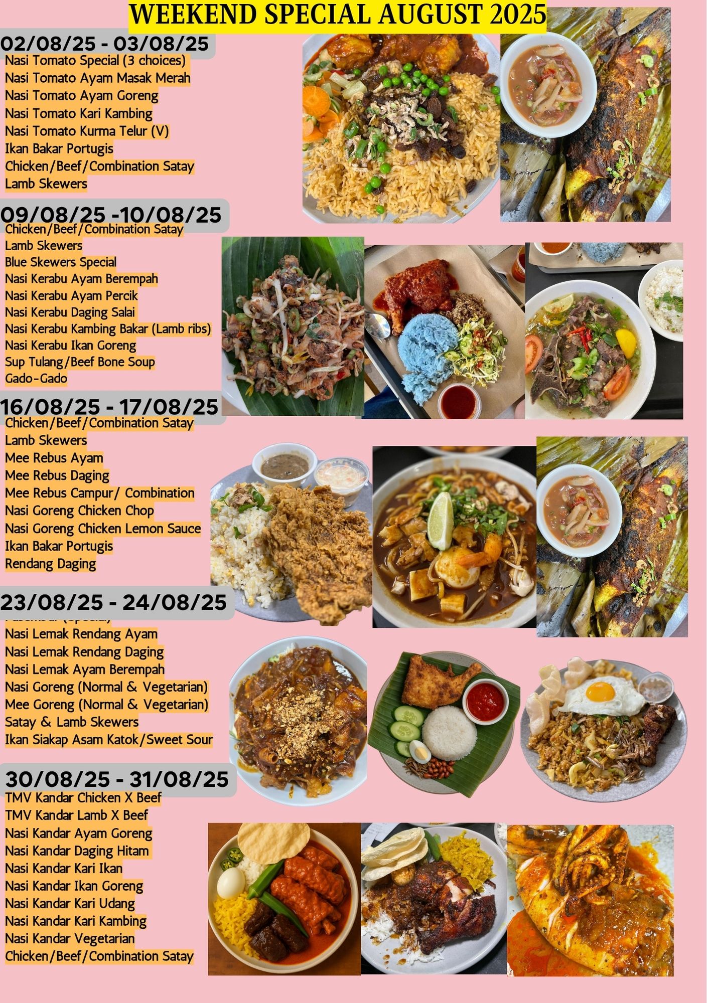 Menu - Truly Malaysian Village