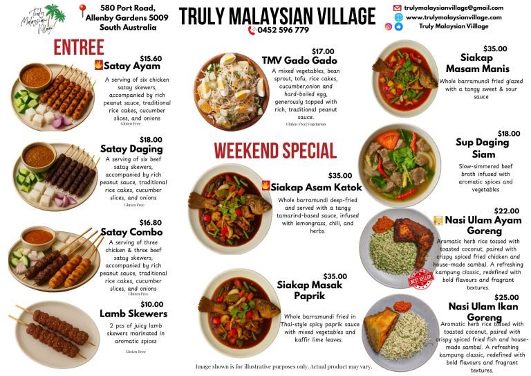 Menu - Truly Malaysian Village