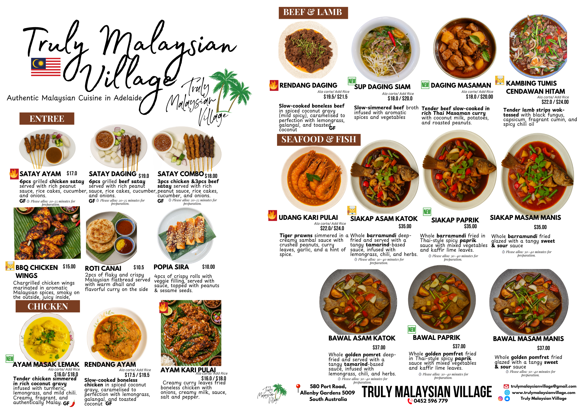 Menu - Truly Malaysian Village